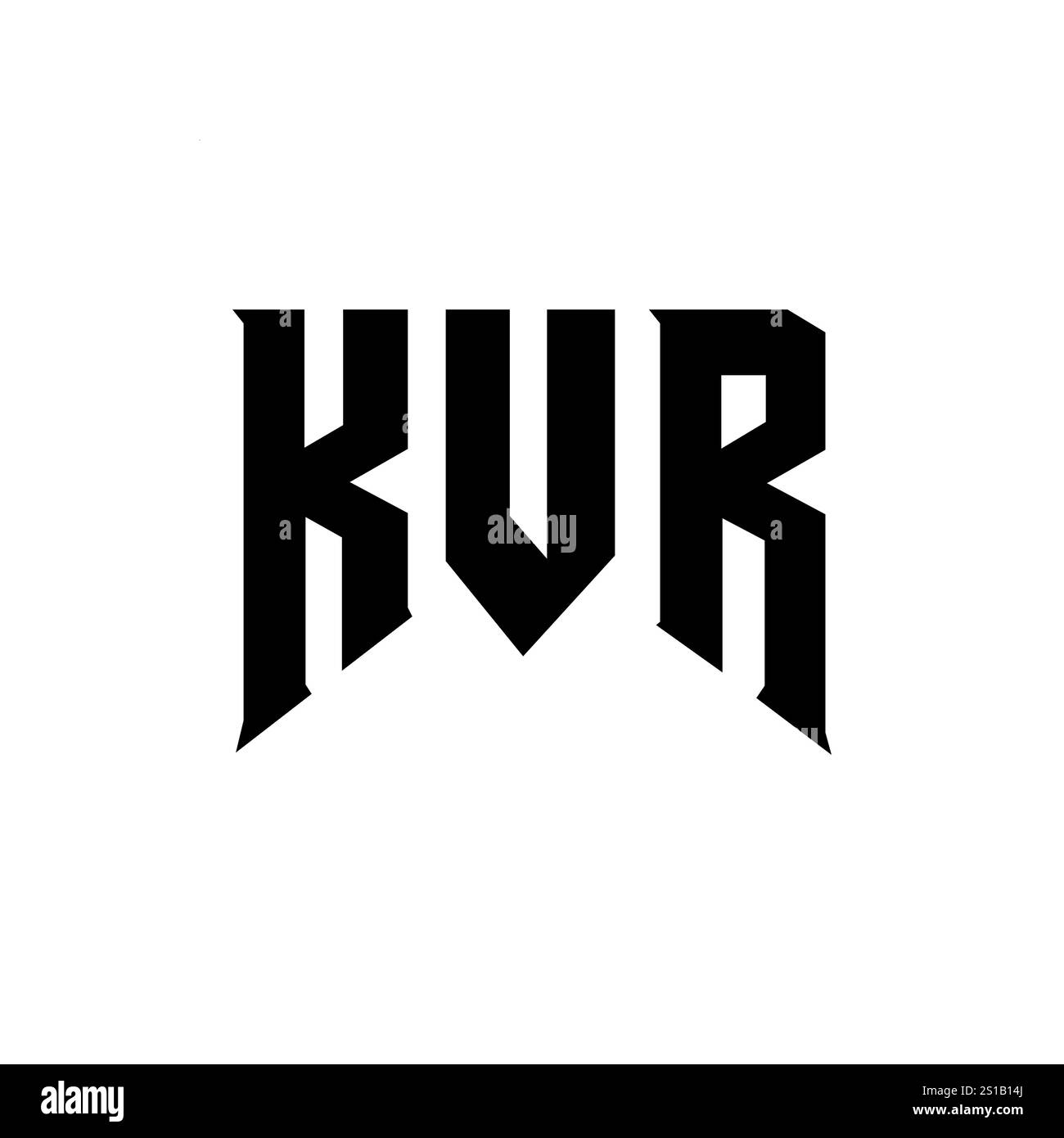 KVR letter logo design for technology company. KVR logo design black and white color combination ...