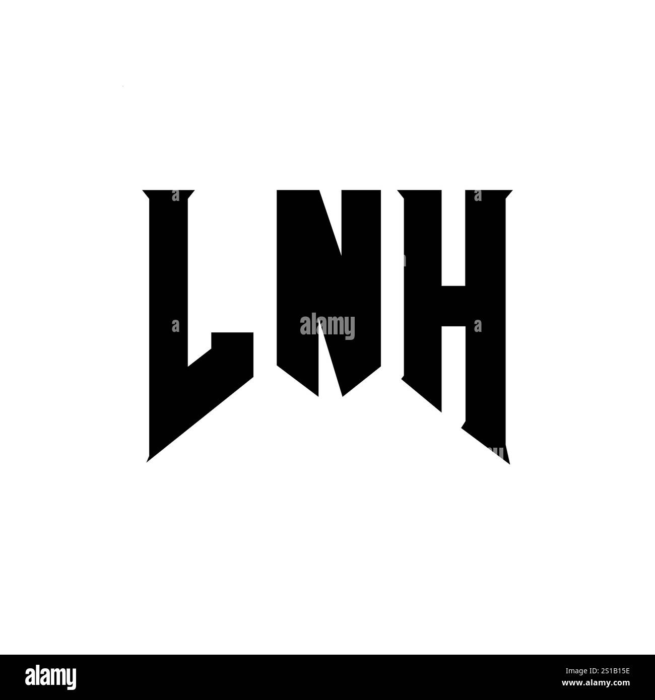 LNH letter logo design for technology company. LNH logo design black ...
