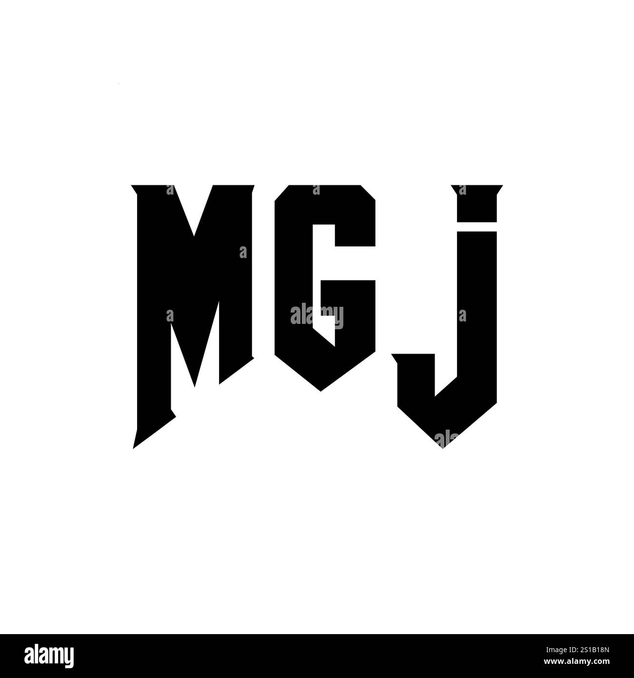 MGJ letter logo design for technology company. MGJ logo design black ...