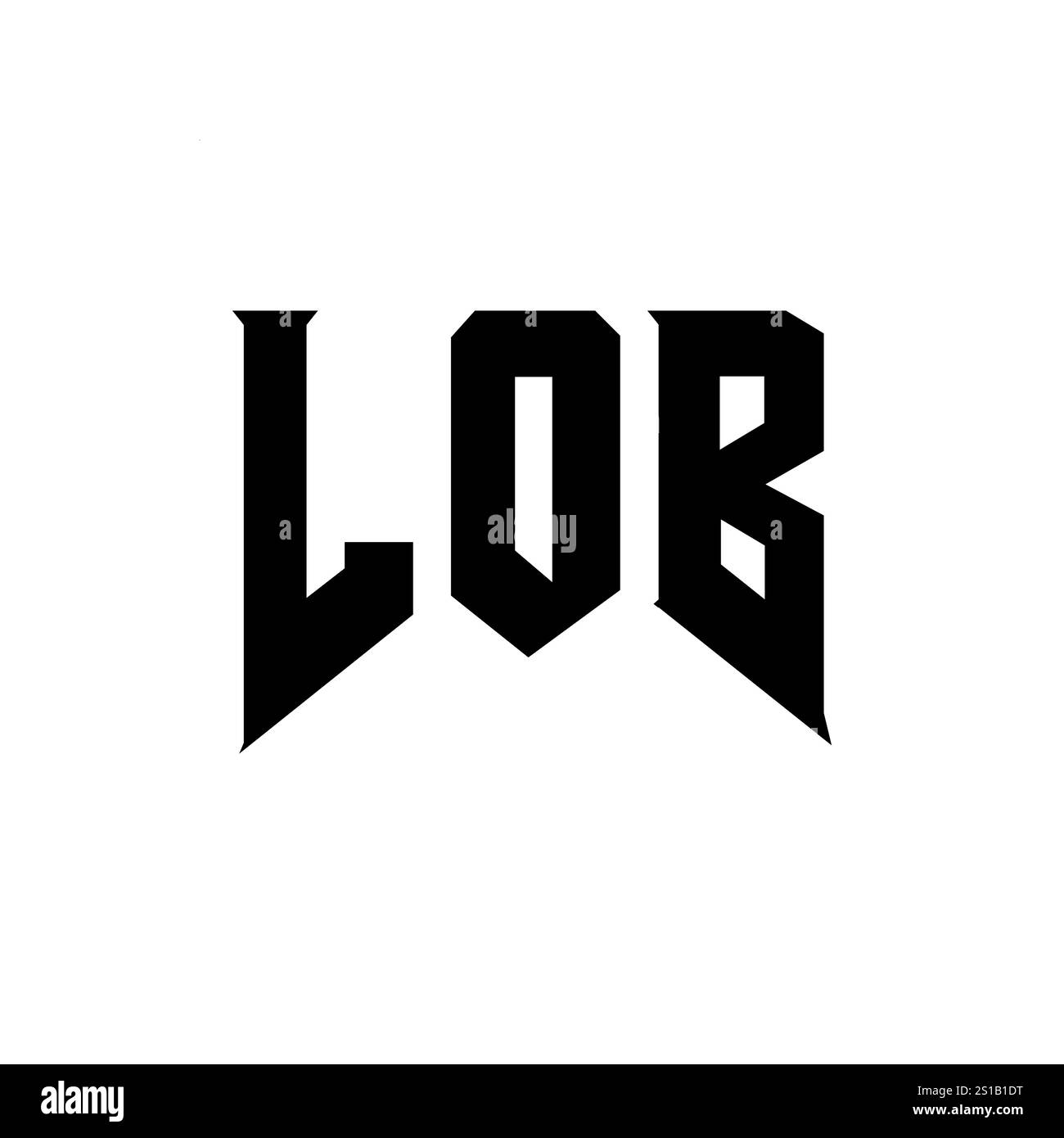 LOB letter logo design for technology company. LOB logo design black ...