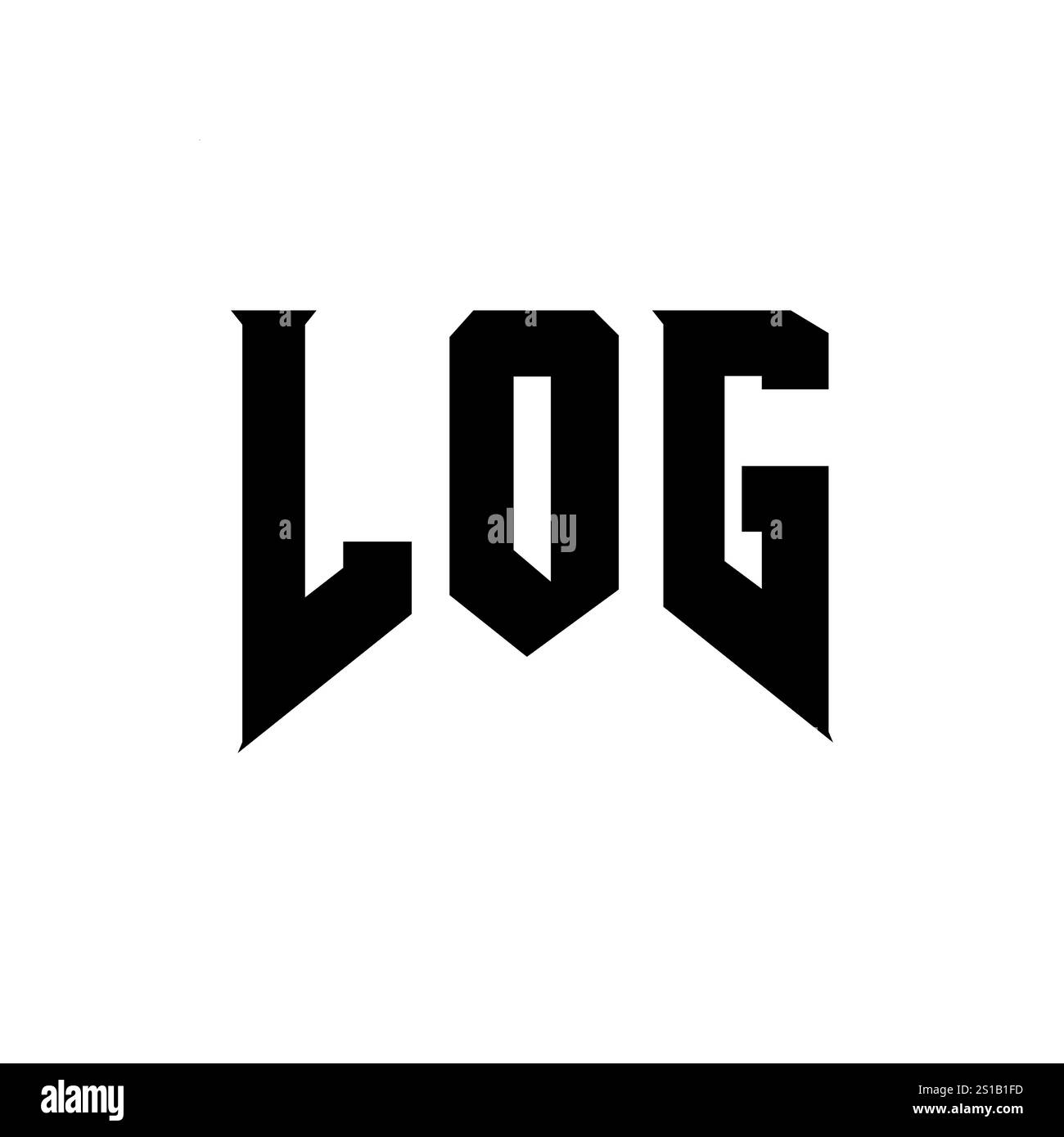 LOG letter logo design for technology company. LOG logo design black ...