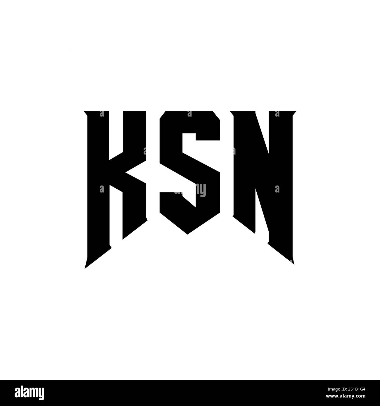 KSN letter logo design for technology company. KSN logo design black and white color combination ...