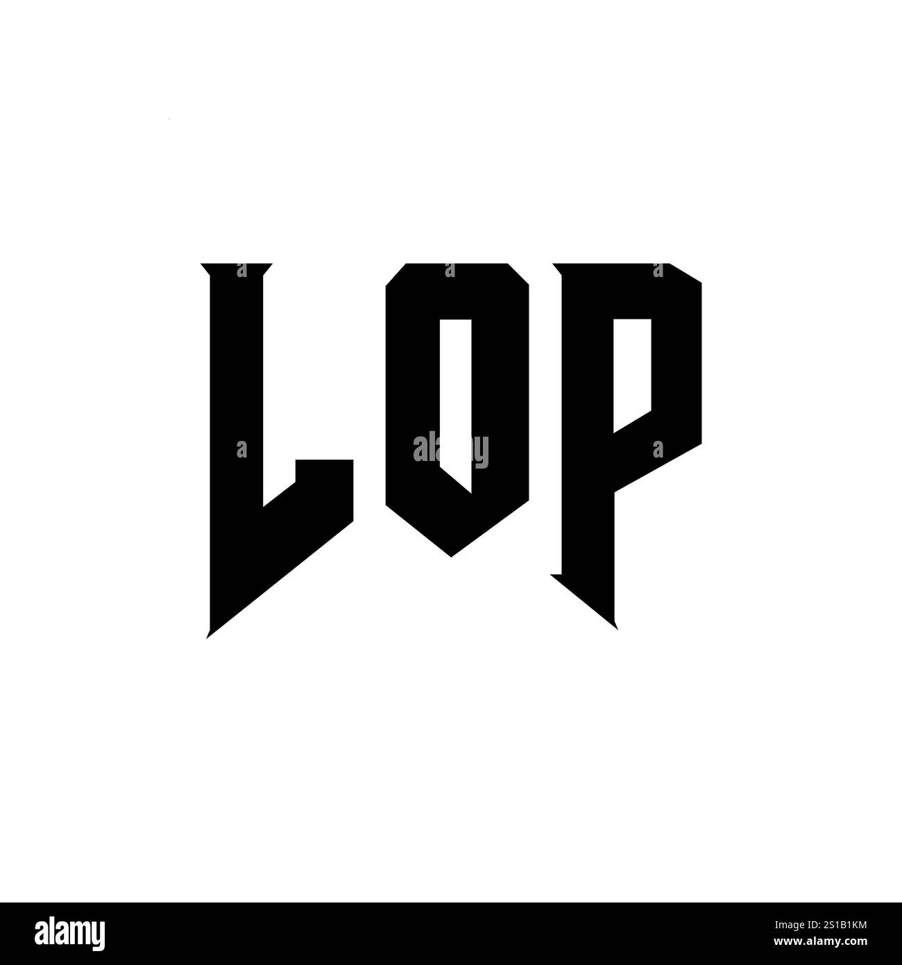 LOP letter logo design for technology company. LOP logo design black ...