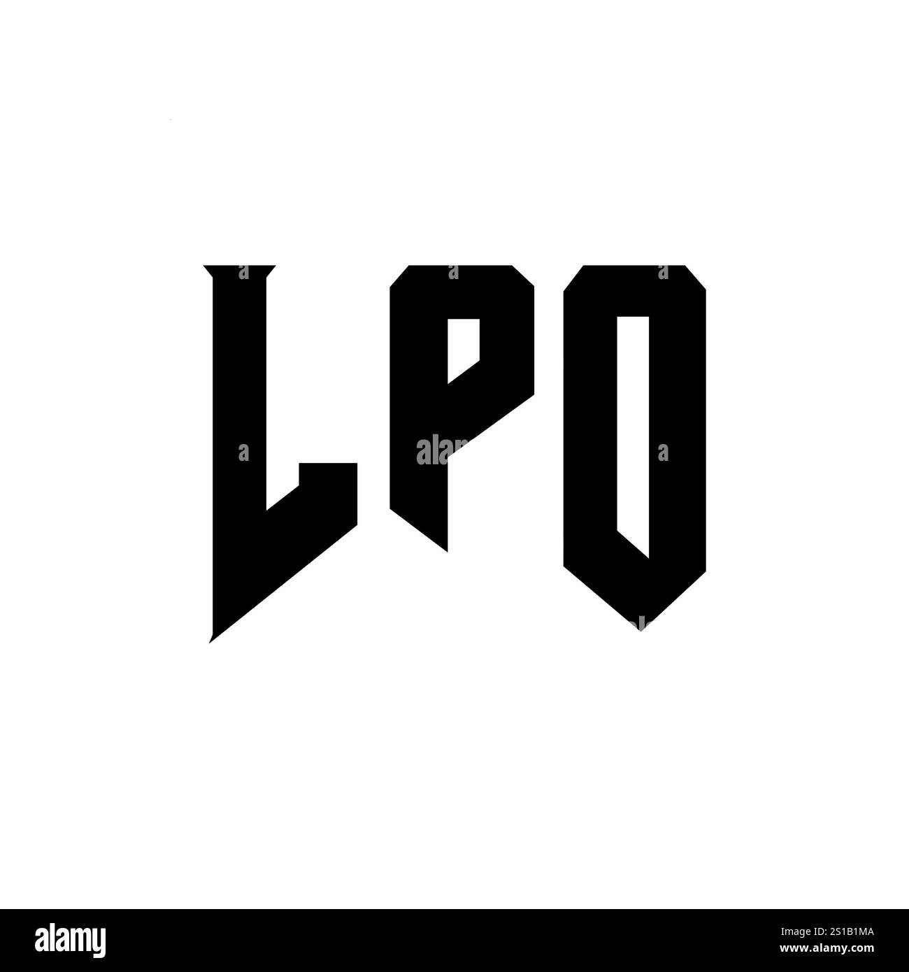 LPO letter logo design for technology company. LPO logo design black ...