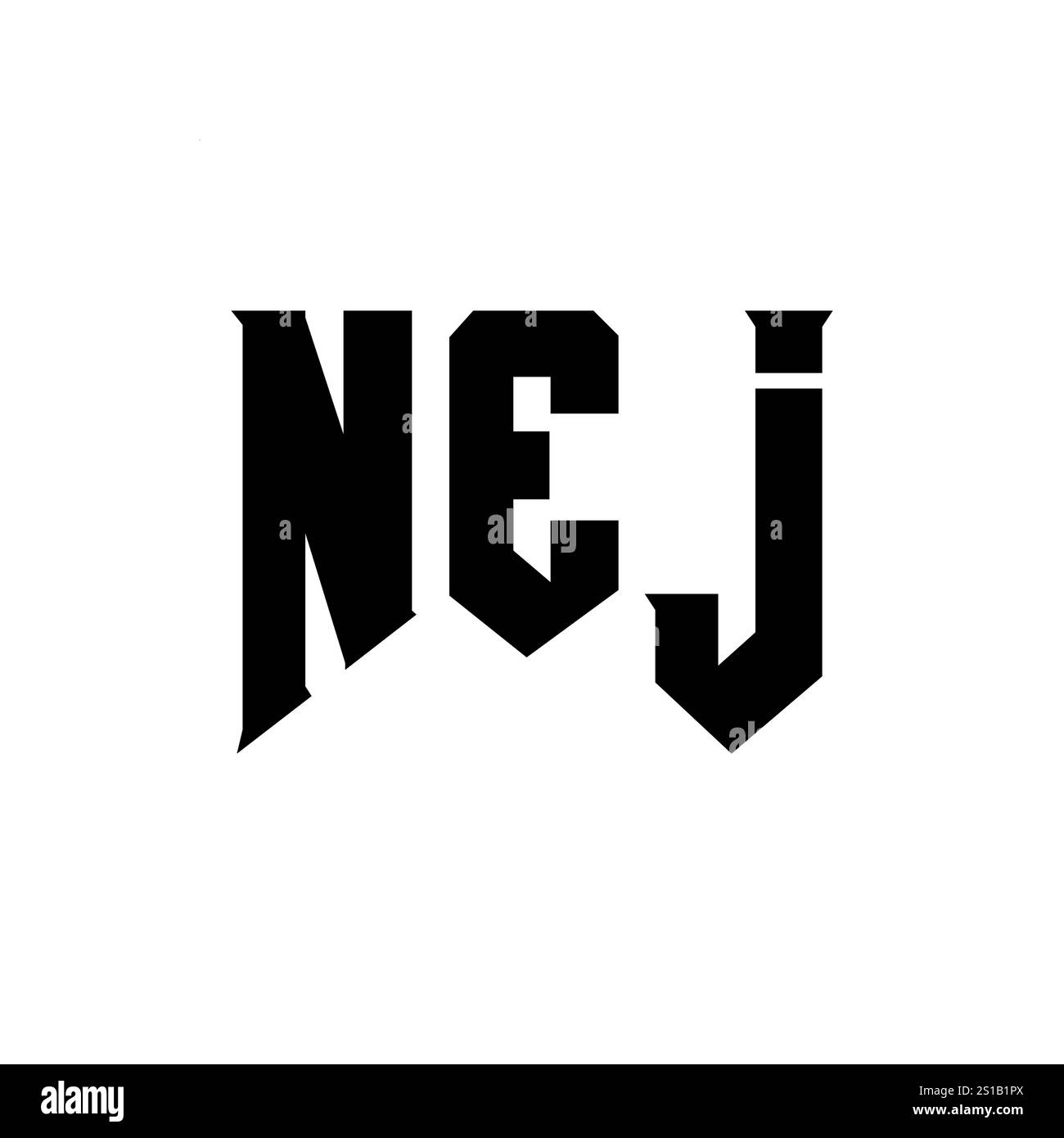 NEJ letter logo design for technology company. NEJ logo design black ...