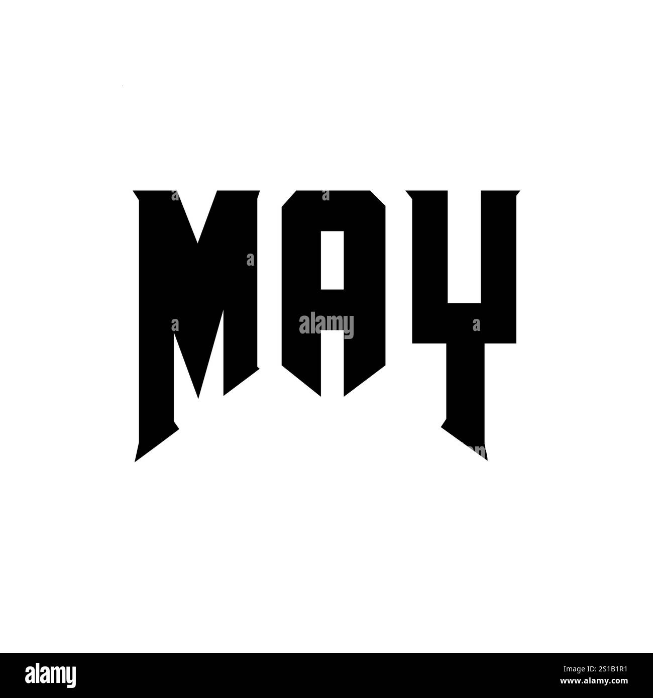 MAY letter logo design for technology company. MAY logo design black ...