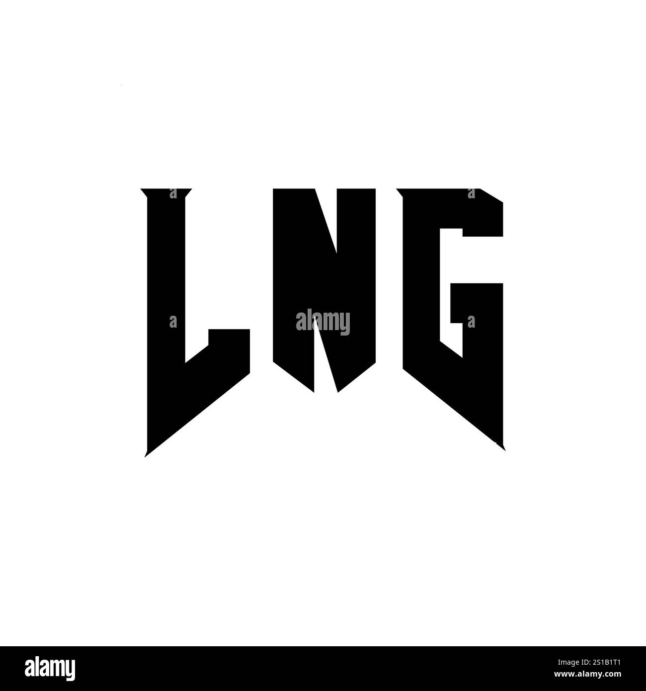 LNG letter logo design for technology company. LNG logo design black ...