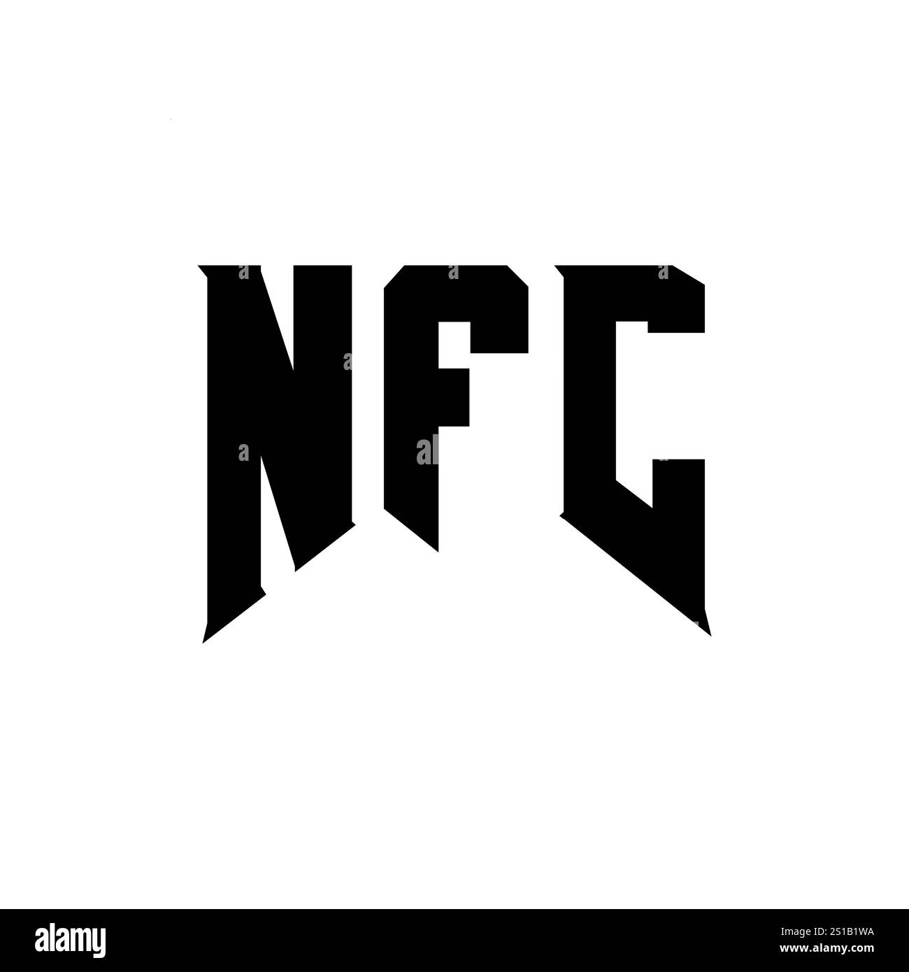 NFC letter logo design for technology company. NFC logo design black ...