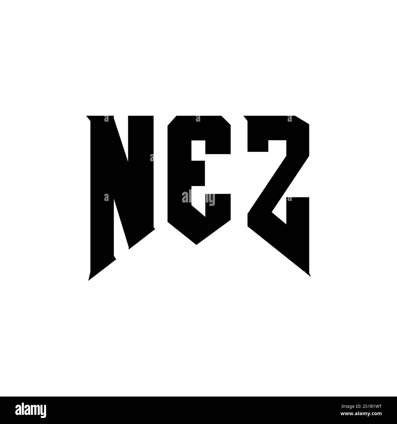 NEZ letter logo design for technology company. NEZ logo design black ...