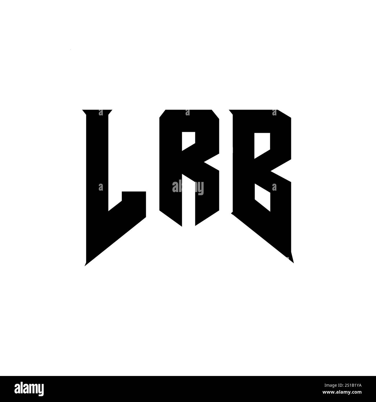 LRB letter logo design for technology company. LRB logo design black and white color combination ...