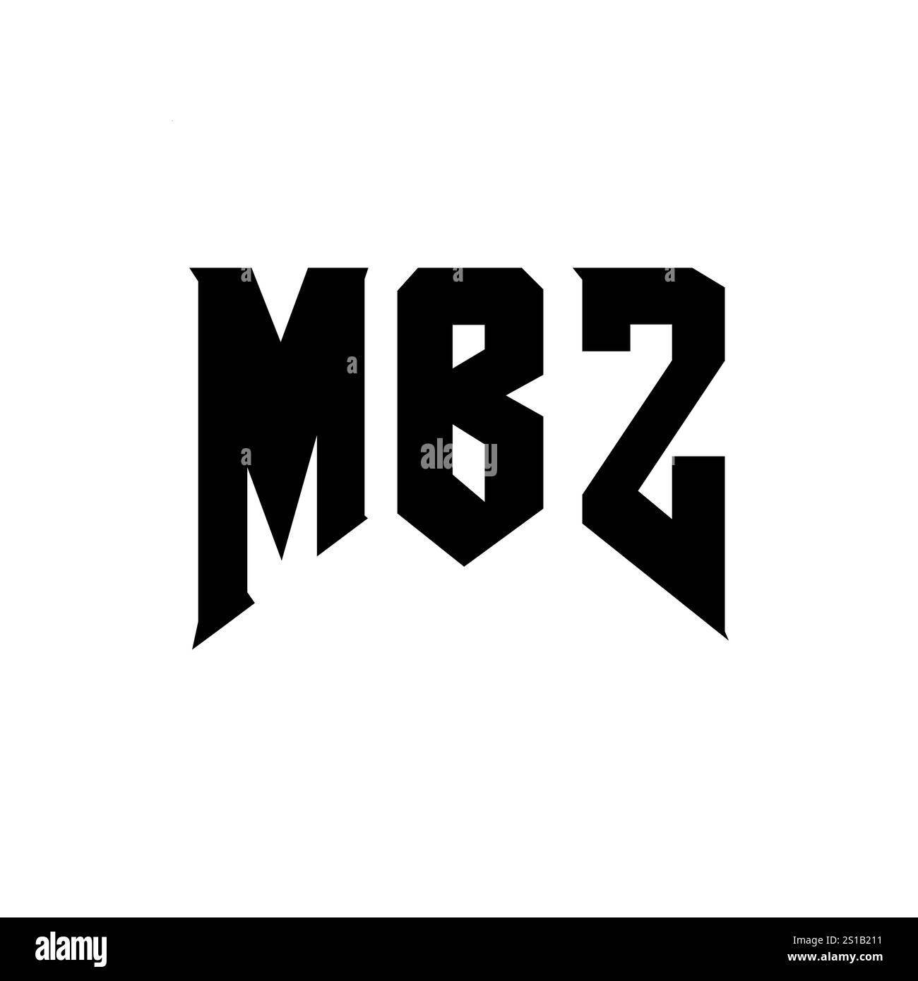 MBZ letter logo design for technology company. MBZ logo design black ...