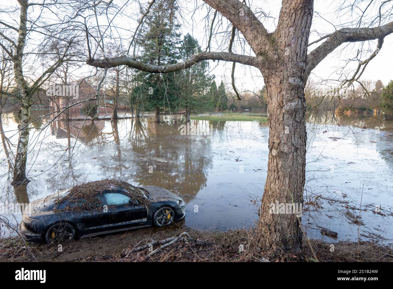 Northenden Golf club which has been completly submerged in water and ...