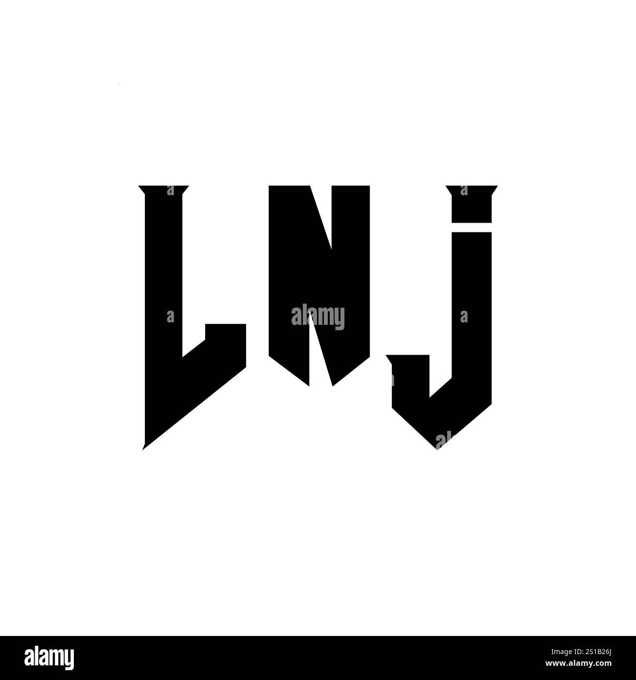 LNJ letter logo design for technology company. LNJ logo design black ...