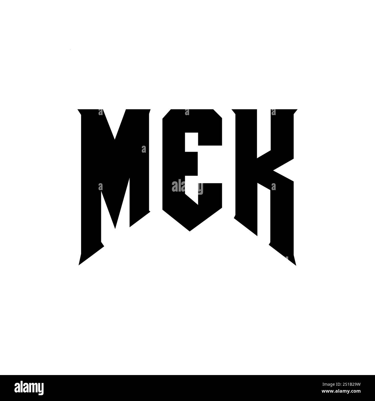 MEK letter logo design for technology company. MEK logo design black and white color combination ...