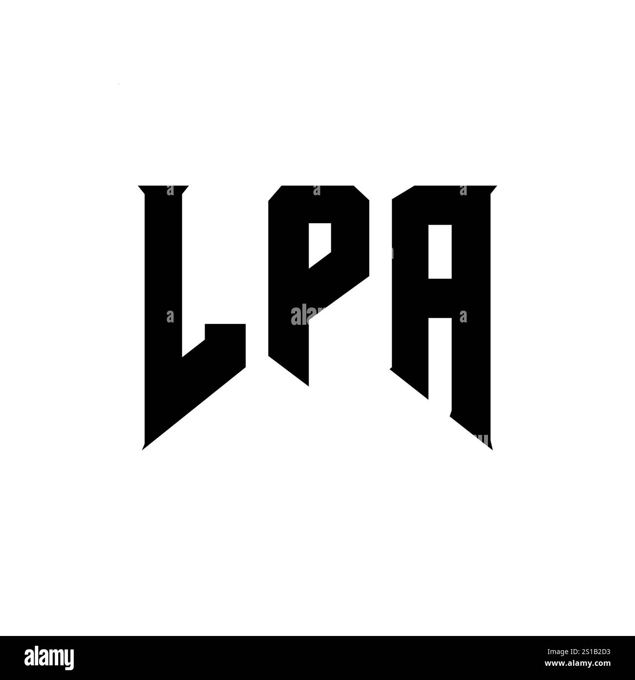 LPA letter logo design for technology company. LPA logo design black ...