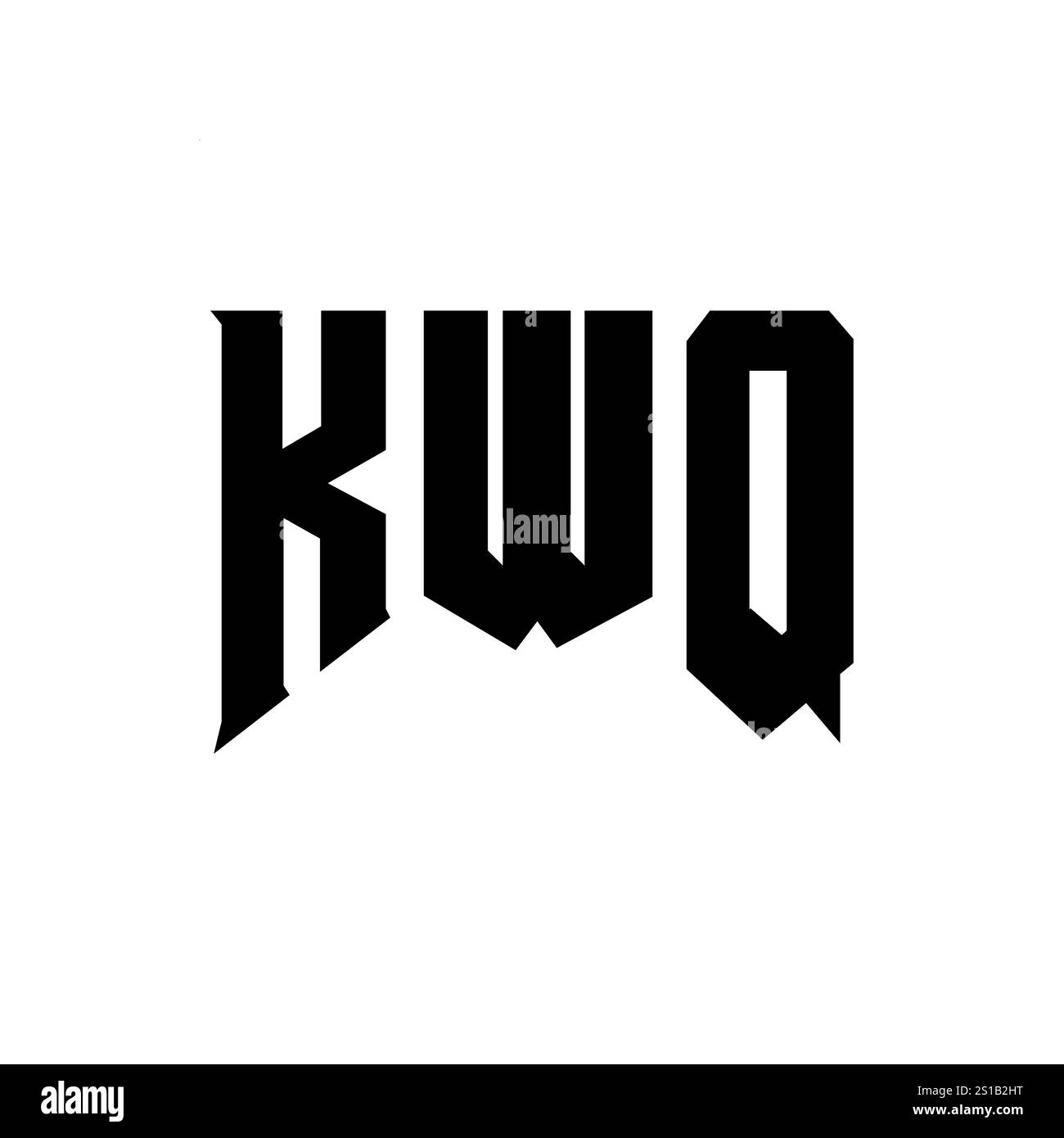 KWQ letter logo design for technology company. KWQ logo design black ...