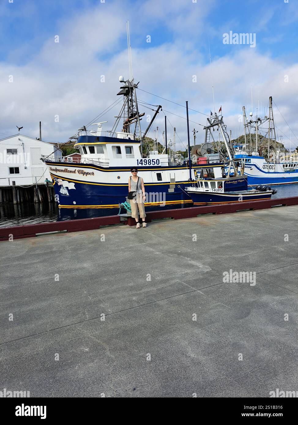 Newfoundland Clipper boat tied up in Port de Grave, Newfoundland ...