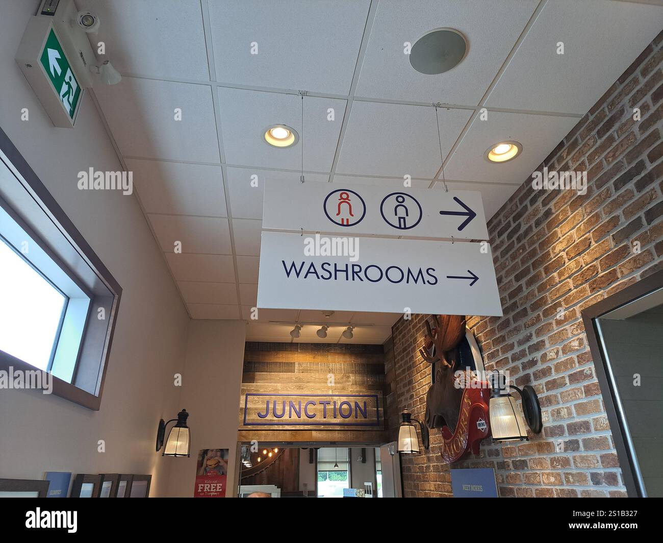 Washrooms sign at Irving Oil Big Stop Junction in Goobies, Newfoundland ...