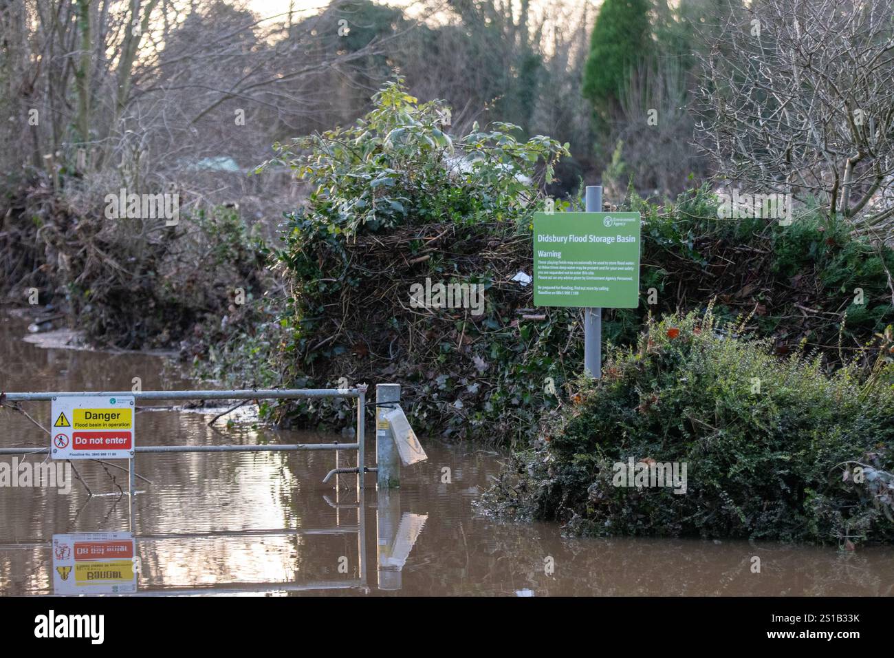 Didsbury sports club where the club house was surrounded by flood water ...