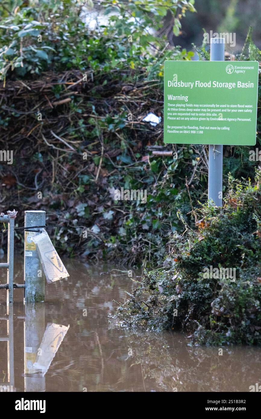 Didsbury sports club where the club house was surrounded by flood water ...