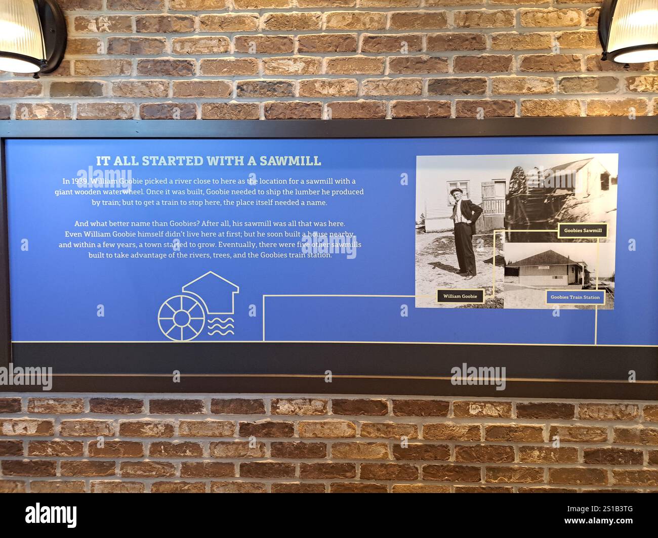 History information sign inside Irving Oil Big Stop in Goobies ...