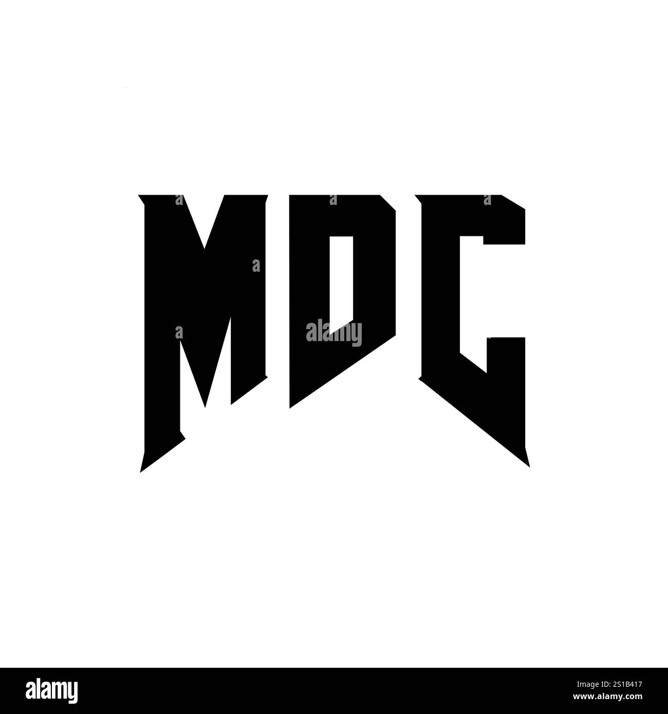 MDC letter logo design for technology company. MDC logo design black and white color combination ...