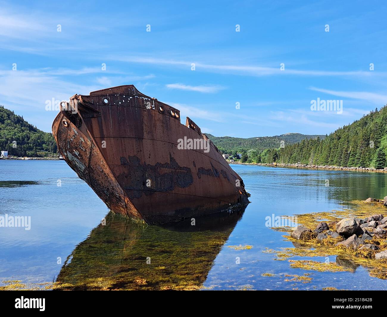 SS Charcot shipwreck in Conception Harbour, Newfoundland & Labrador ...
