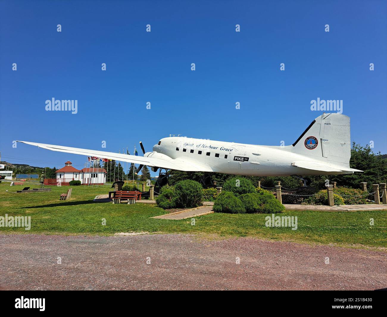 Spirit of Harbour Grace DC-3 aircraft in Harbour Grace, Newfoundland ...