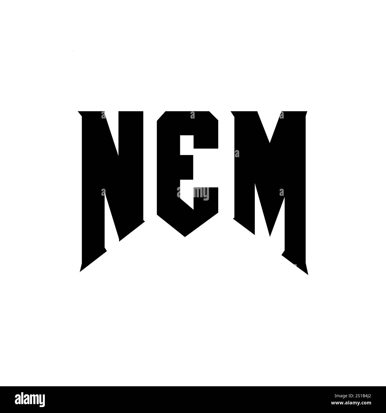 NEM letter logo design for technology company. NEM logo design black ...