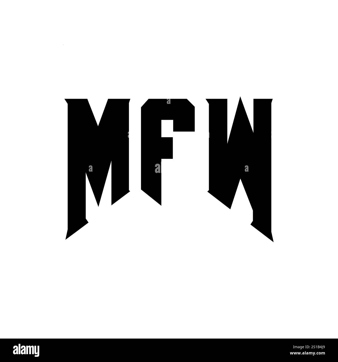 MFW letter logo design for technology company. MFW logo design black ...