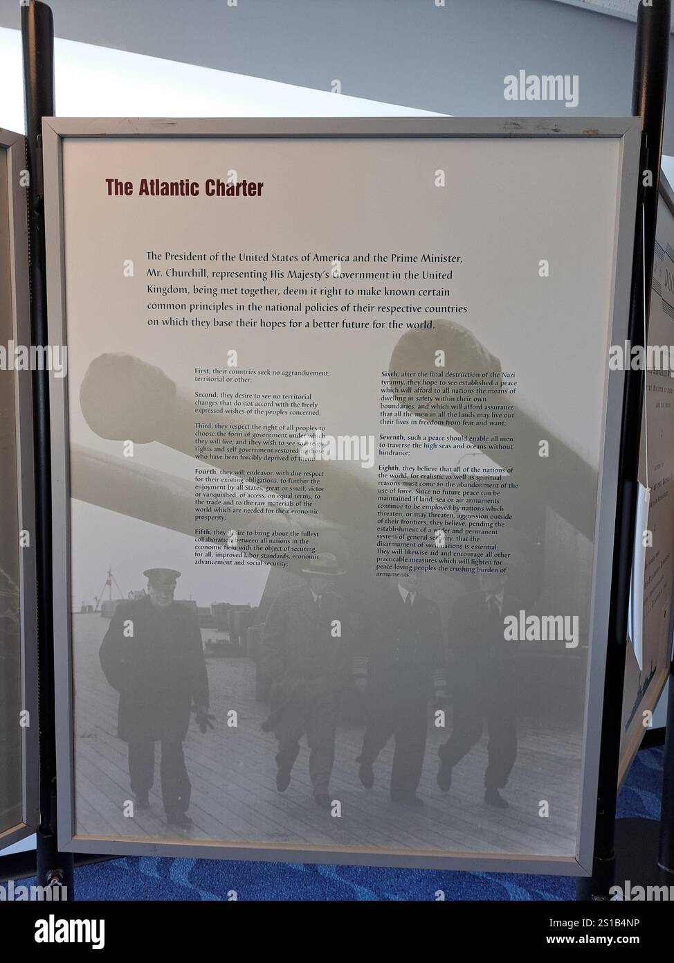 The Atlantic Charter sign in the museum inside the Marine Atlantic ...