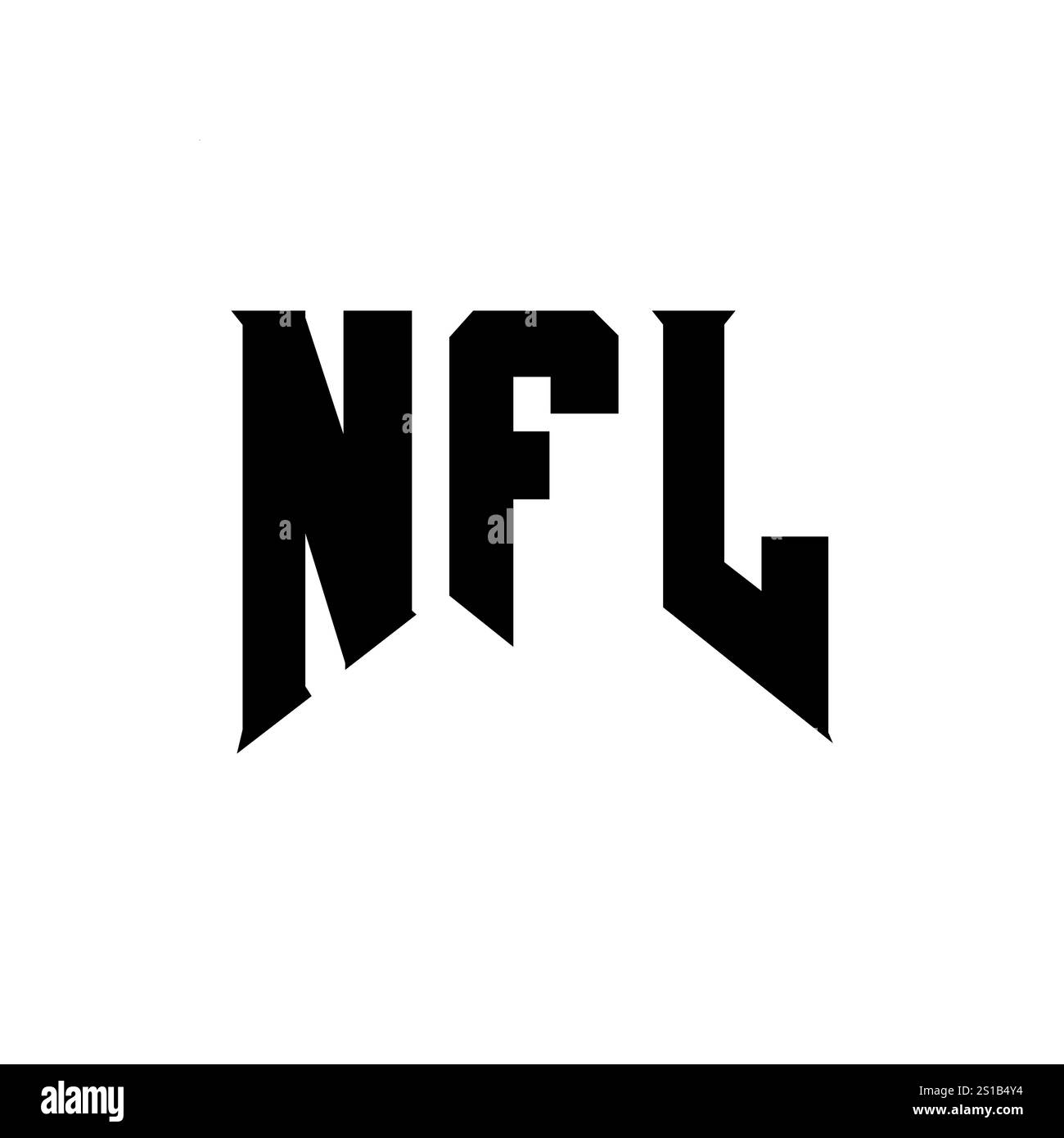 NFL letter logo design for technology company. NFL logo design black ...