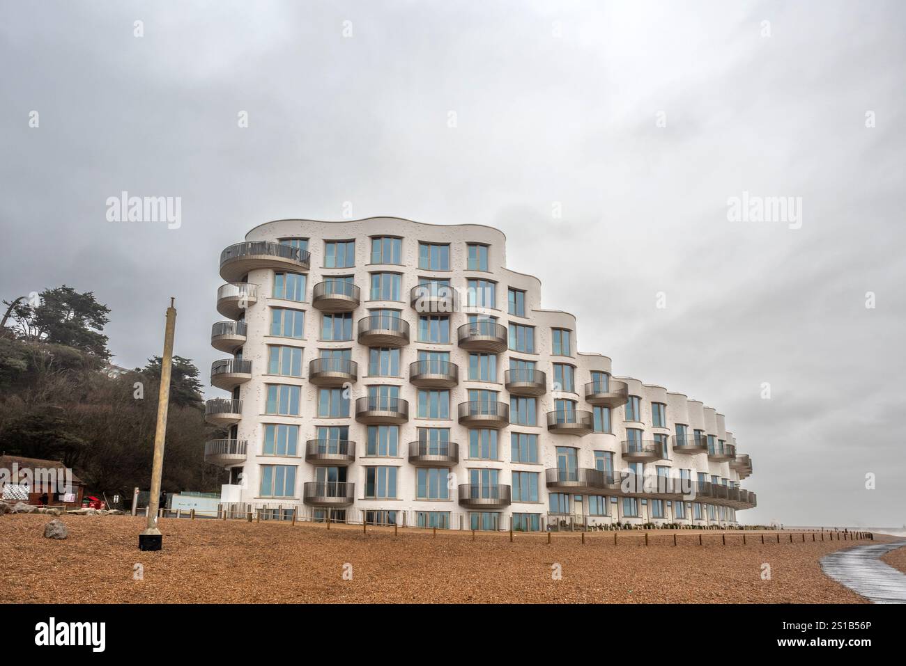 Folkestone, January 1st 2025: The shoreline development on the beach ...