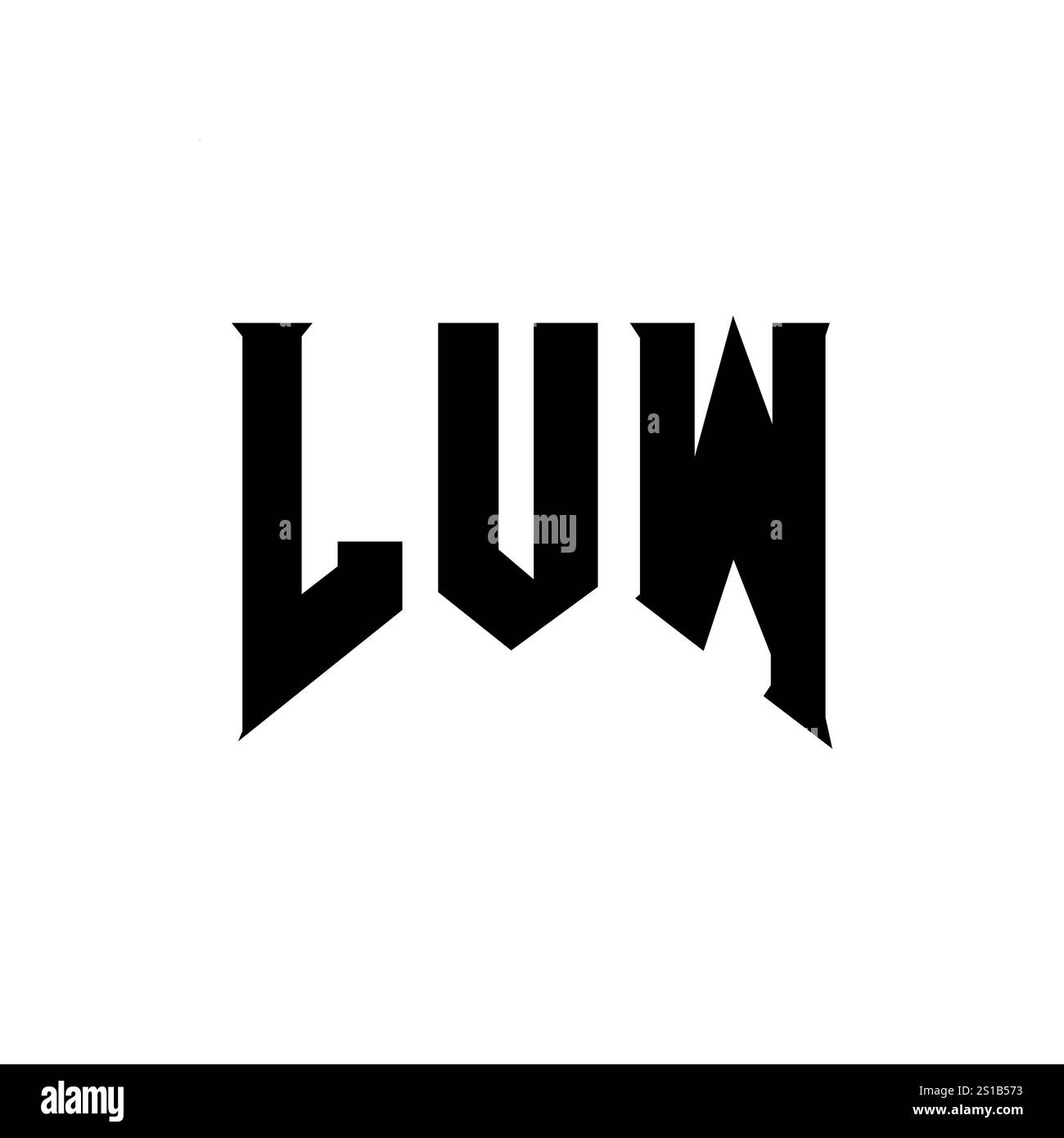 Luw logo design Stock Vector Images - Alamy