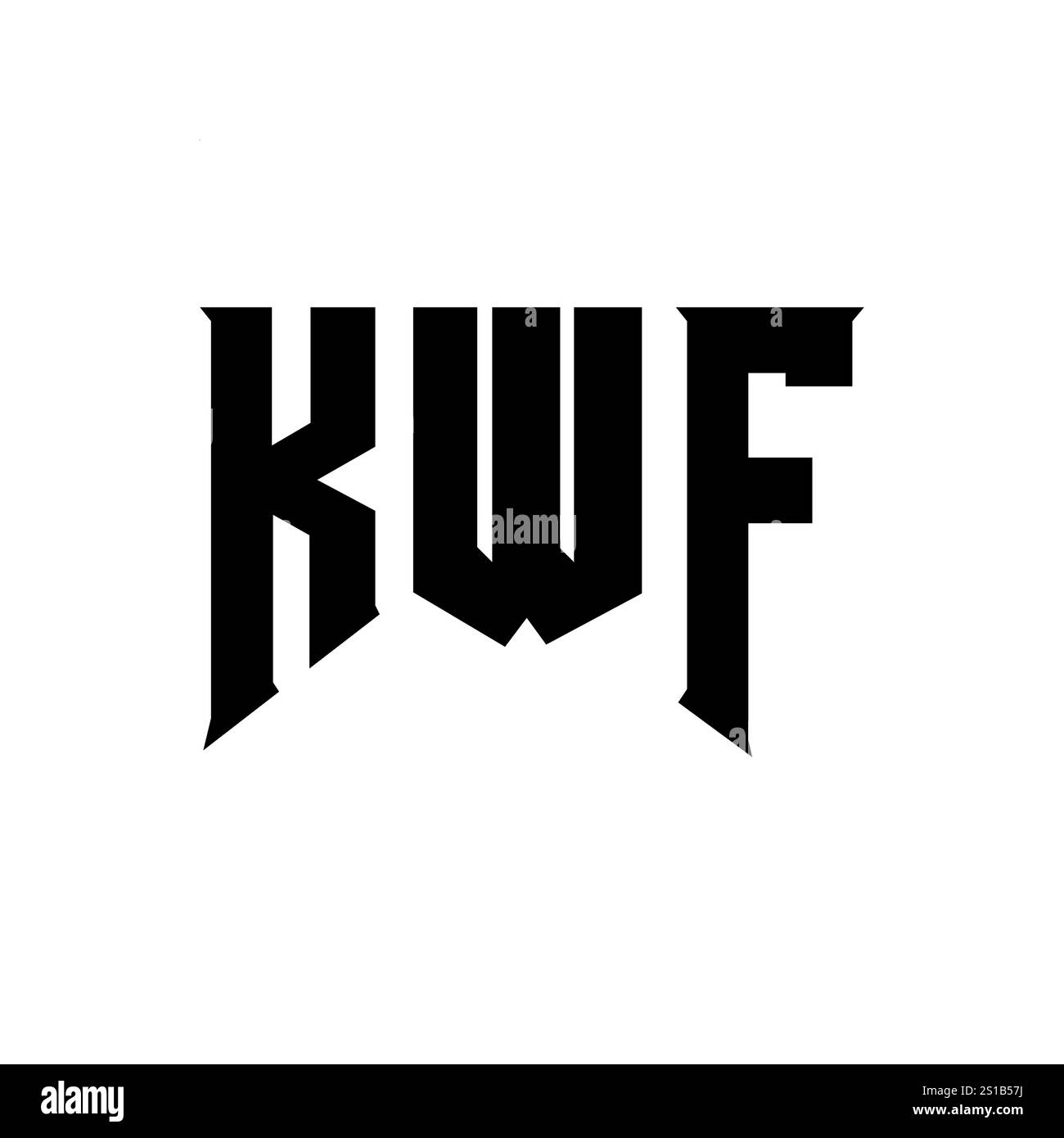 KWF letter logo design for technology company. KWF logo design black ...