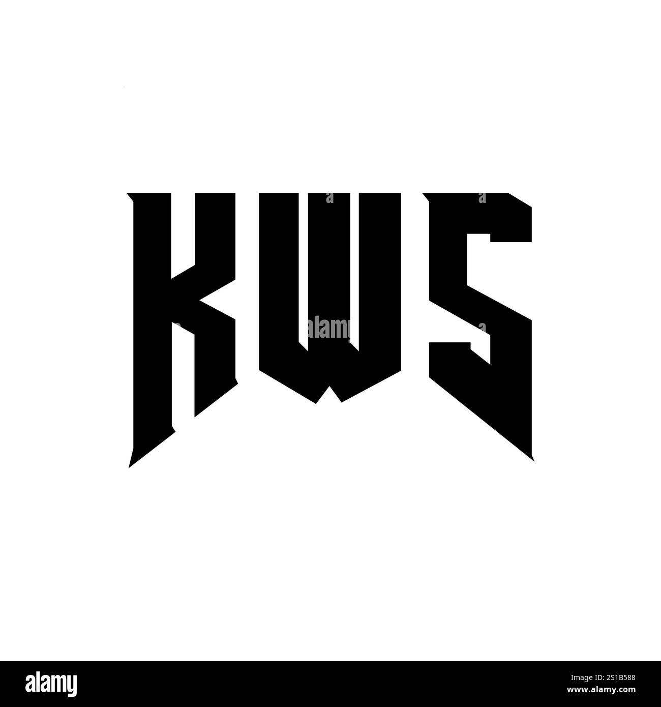KWS letter logo design for technology company. KWS logo design black ...