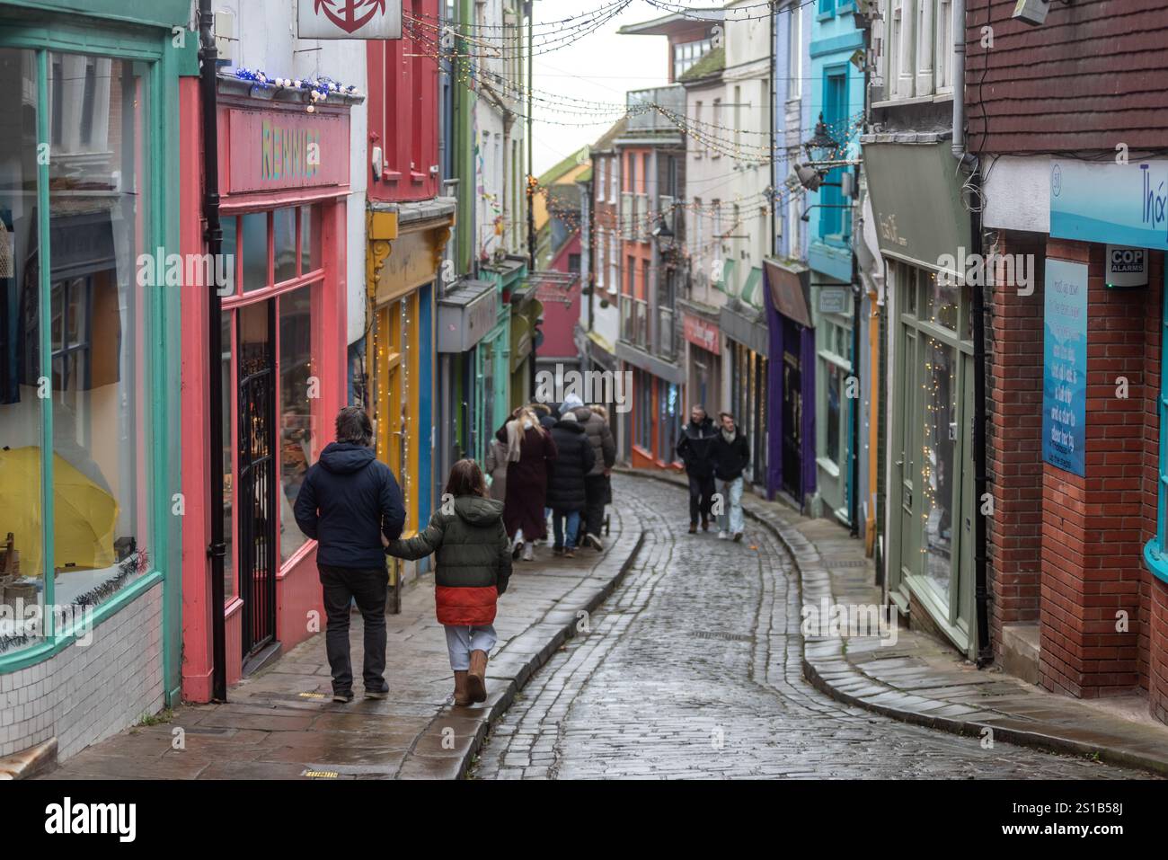 Folkestone, January 1st 2025: The Old High Street Stock Photo - Alamy