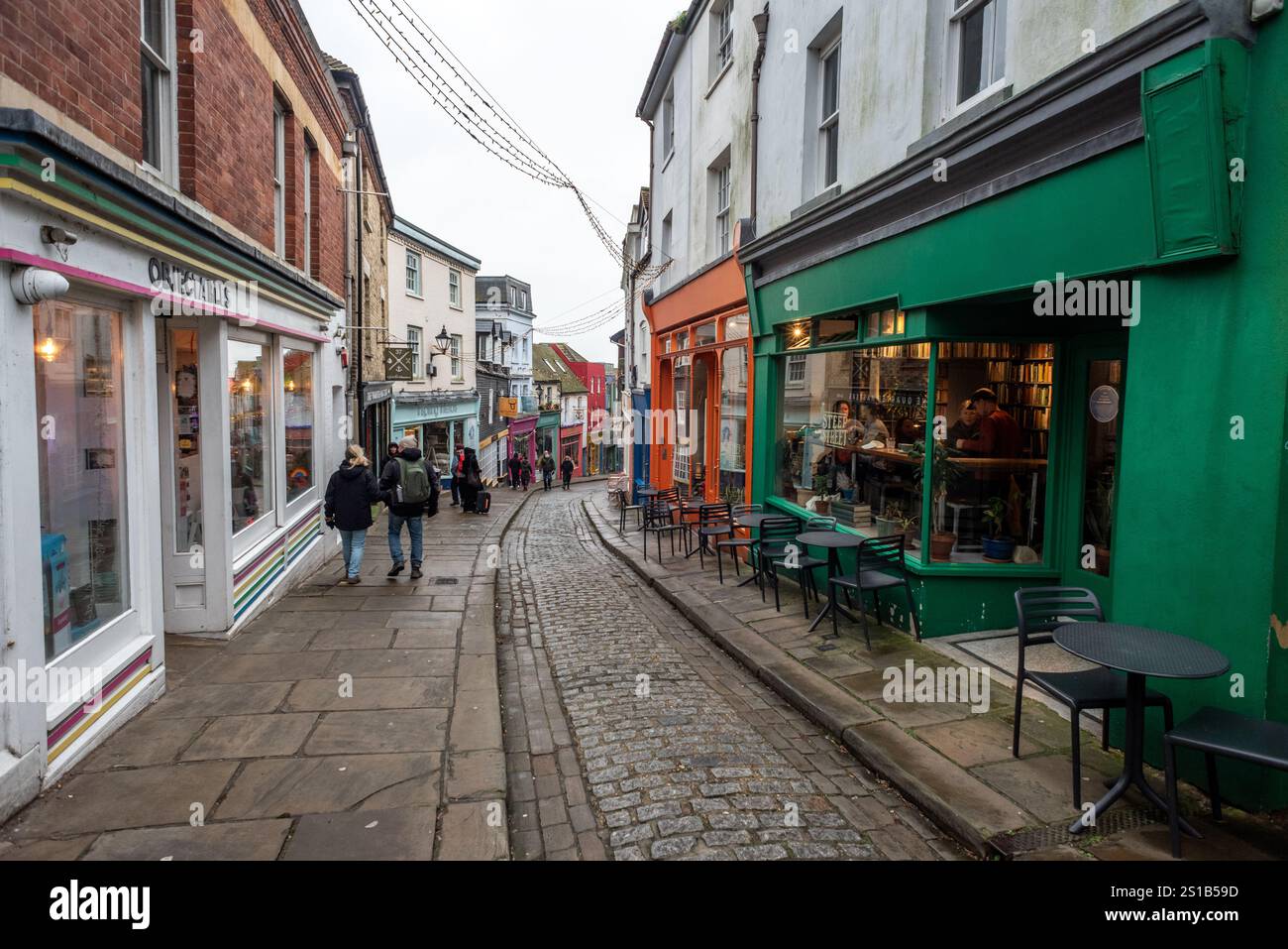 Folkestone, January 1st 2025: The Old High Street Stock Photo - Alamy