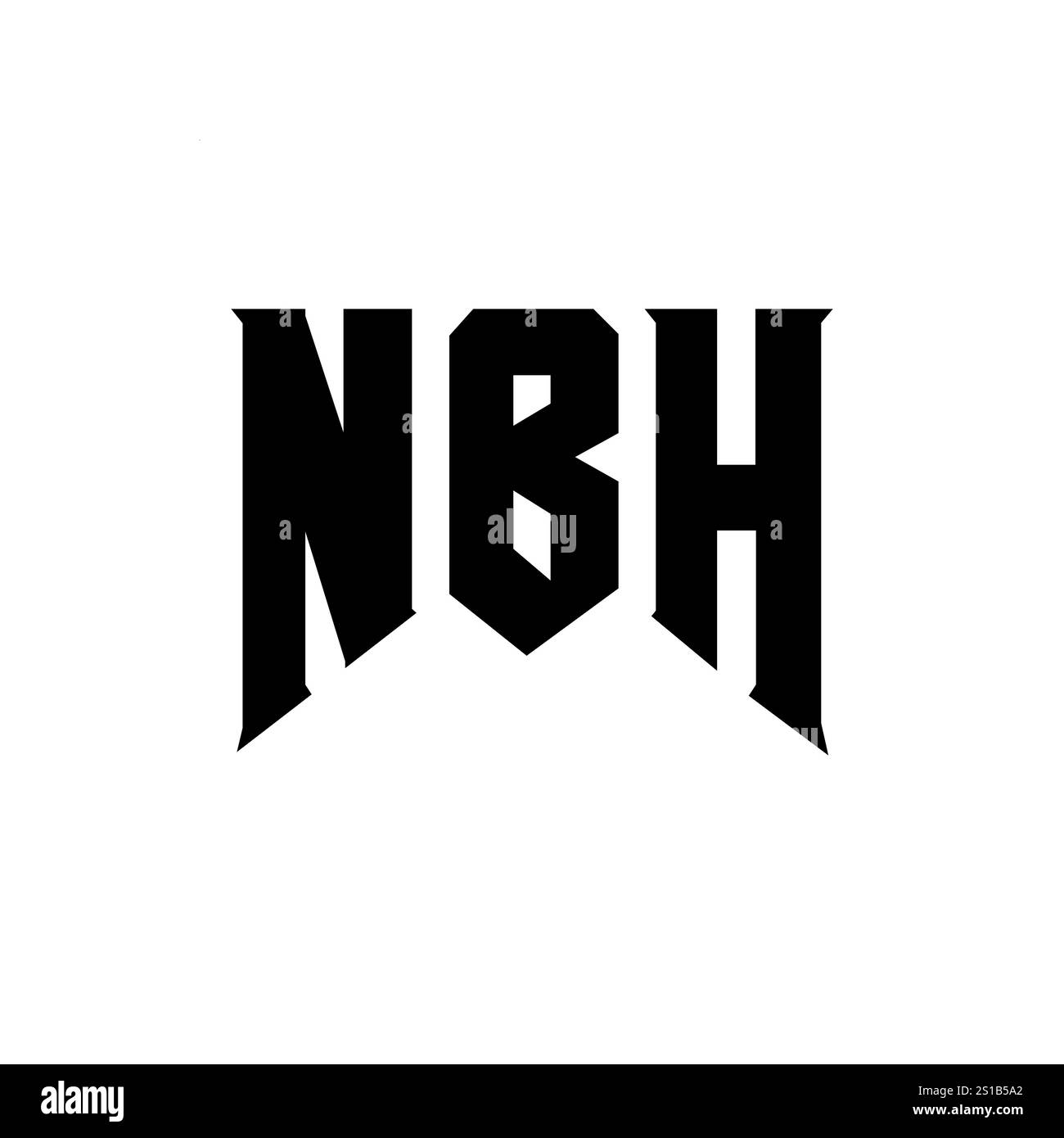NBH letter logo design for technology company. NBH logo design black ...
