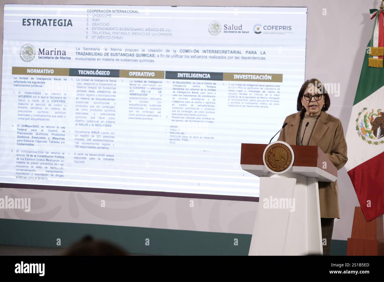 Mexico City, Mexico. 02nd Jan, 2025. Armida Zuñiga Estrada, Head of the ...
