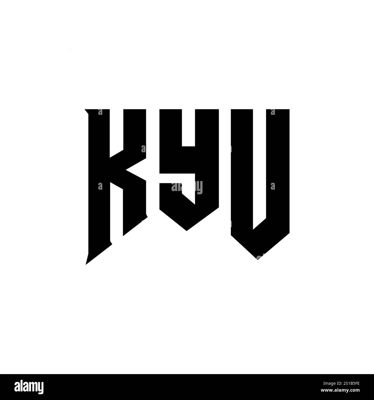 KYU letter logo design for technology company. KYU logo design black ...