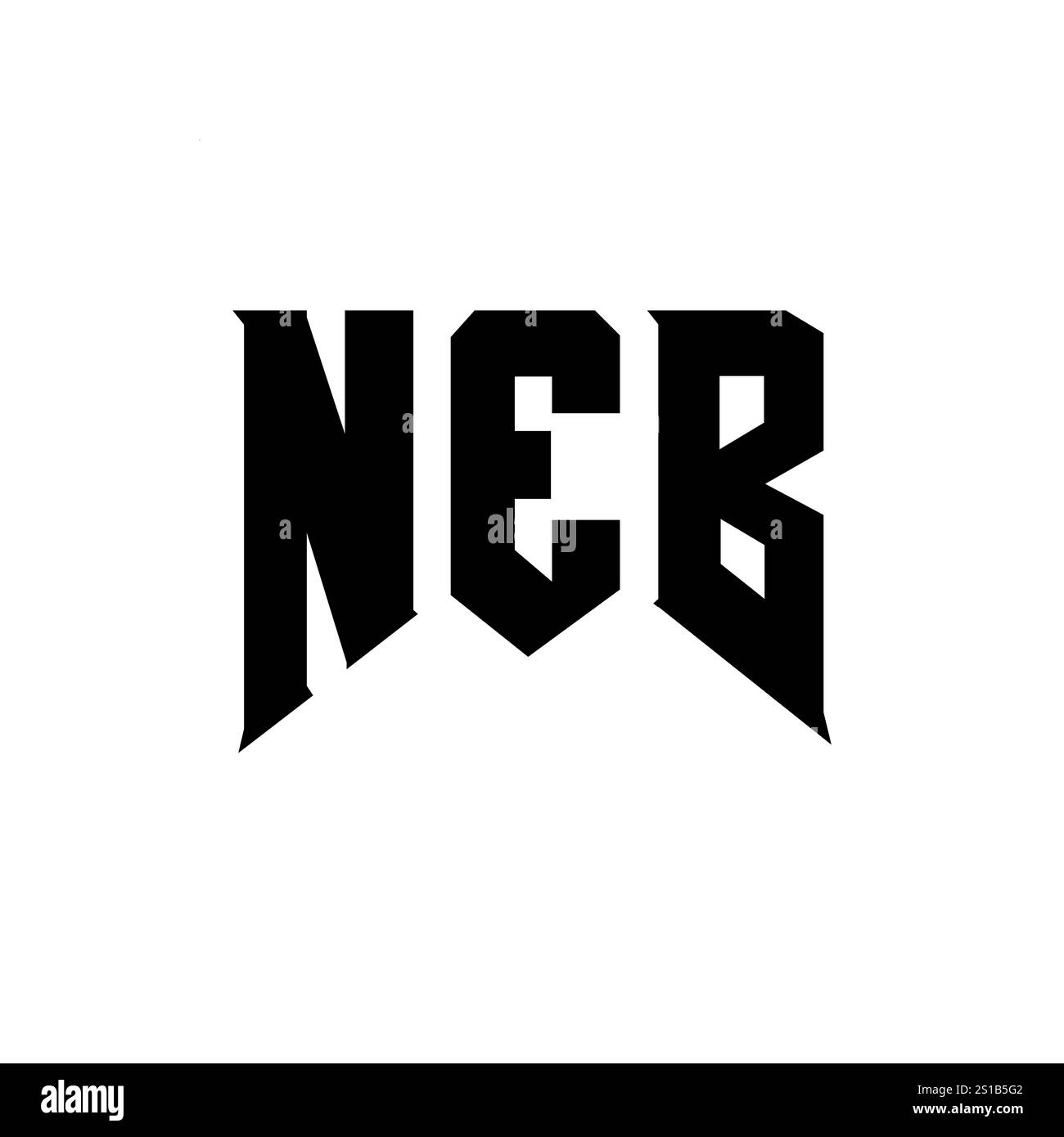 NEB letter logo design for technology company. NEB logo design black ...