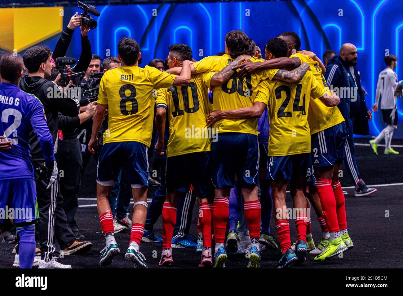 Milan, Italy. 02nd Jan, 2025. Colombia exhulting after the victory during King World Cup Nations ...