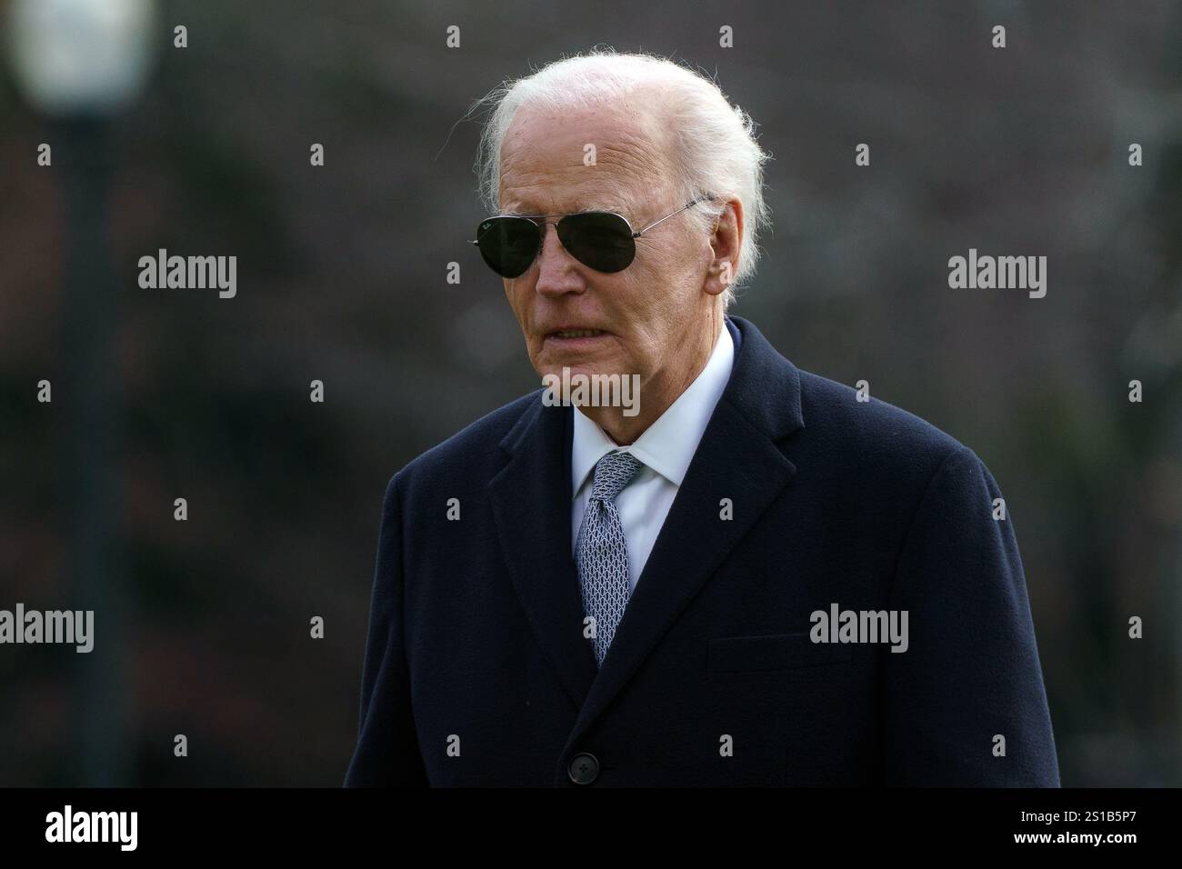 US President Joe Biden and First Lady Dr Jill Biden return to the White ...