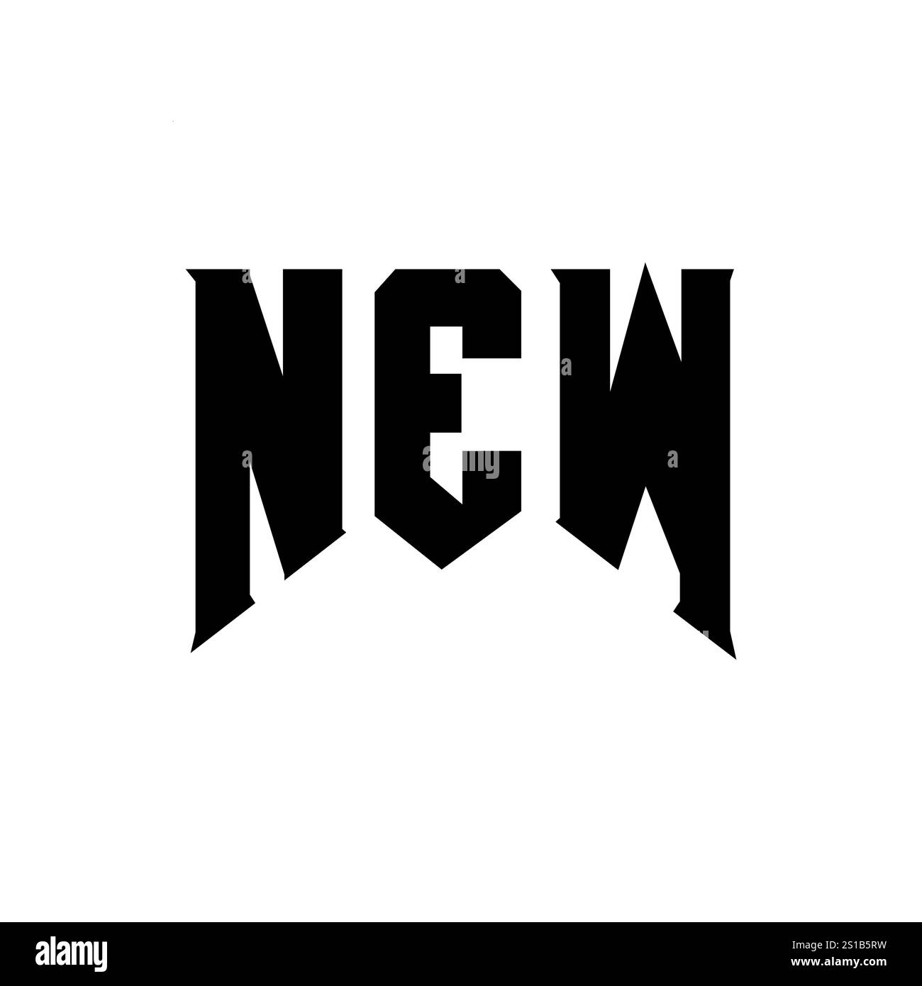 NEW letter logo design for technology company. NEW logo design black ...