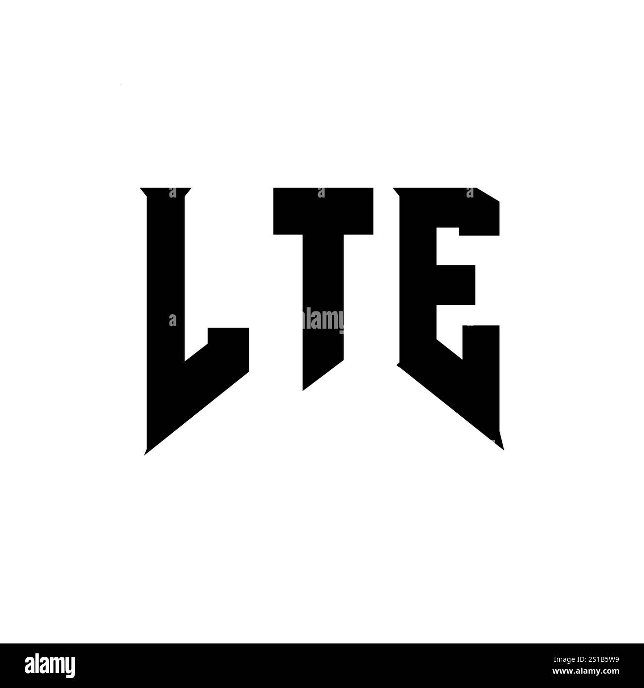 LTE letter logo design for technology company. LTE logo design black ...