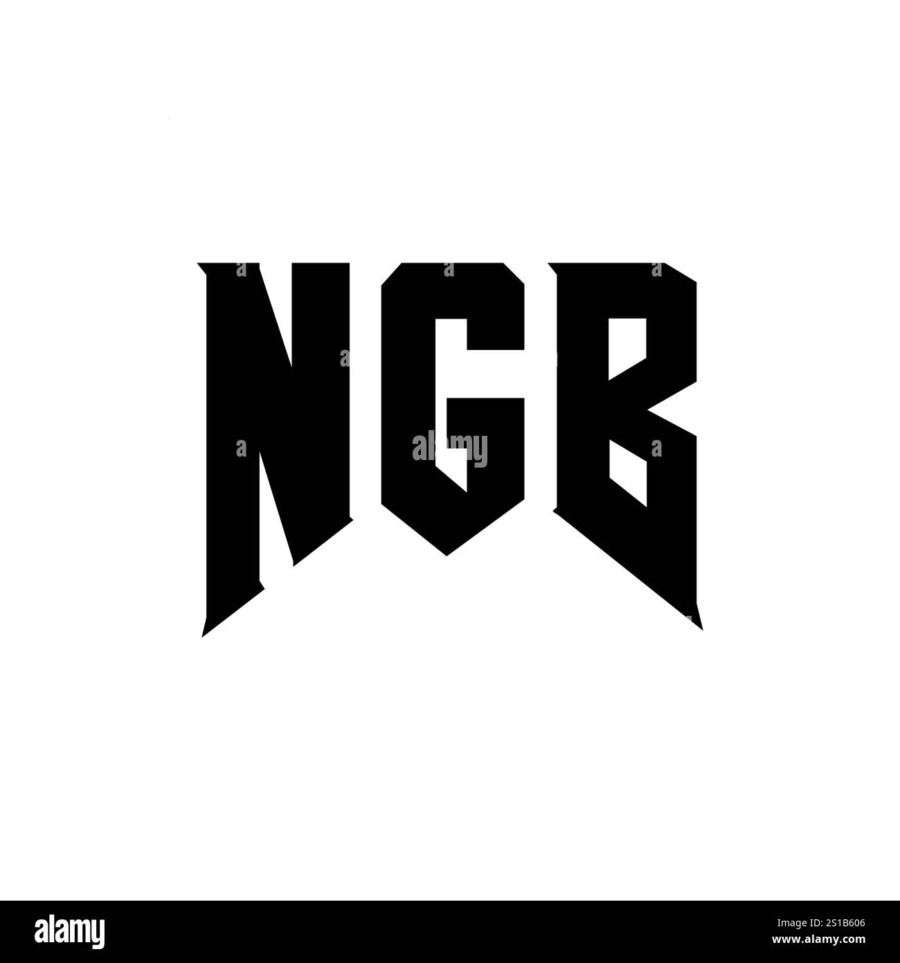 NGB letter logo design for technology company. NGB logo design black ...