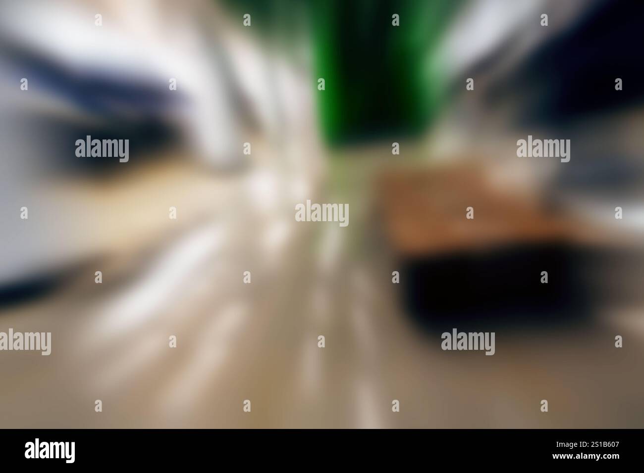 A somewhat unclear and blurry image captures a person making their way ...