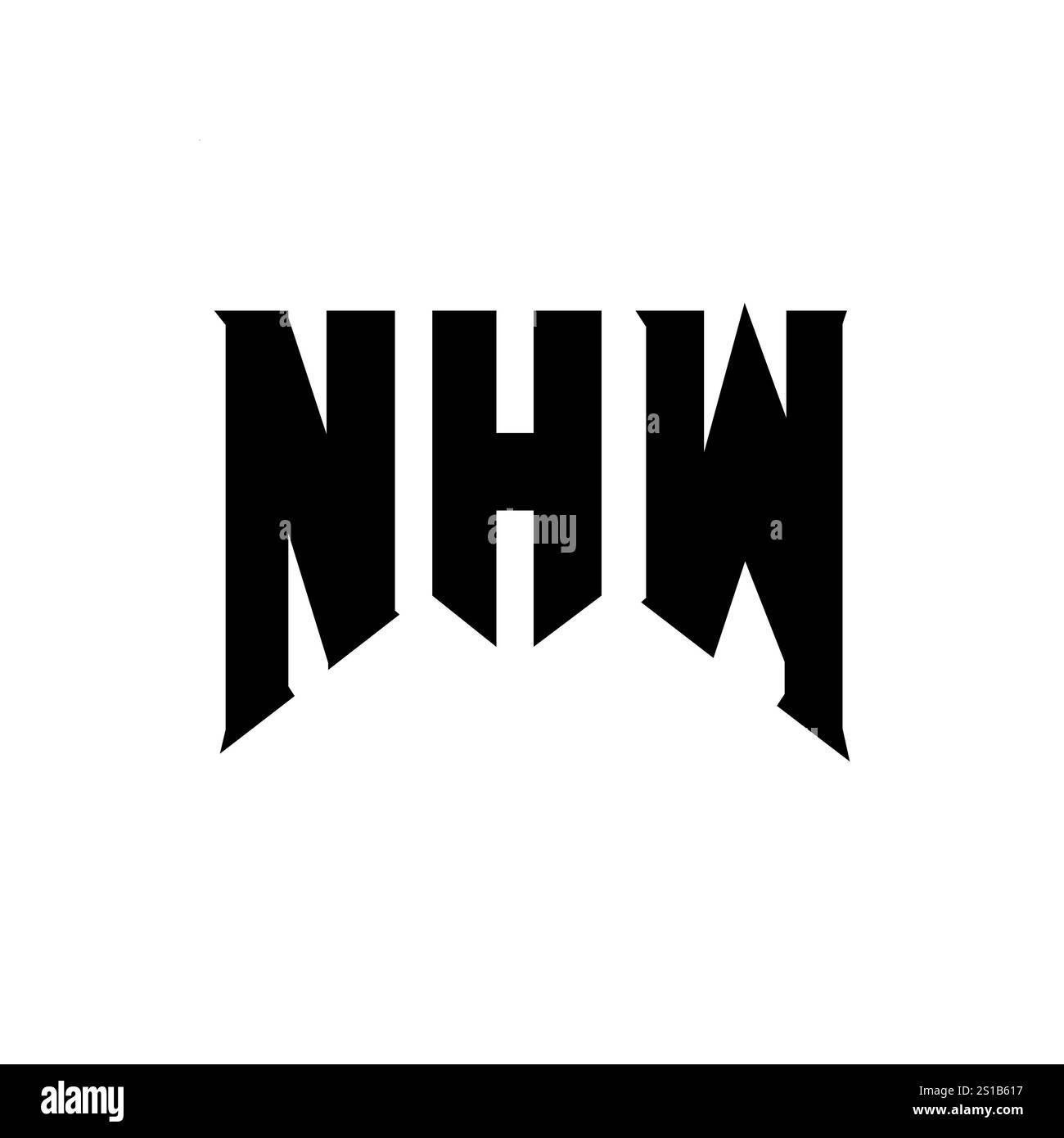 NHW letter logo design for technology company. NHW logo design black ...