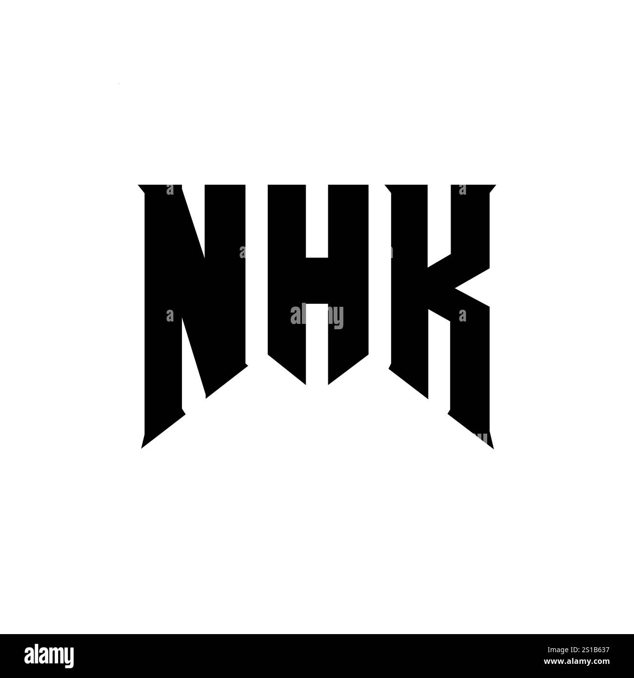 NHK letter logo design for technology company. NHK logo design black ...